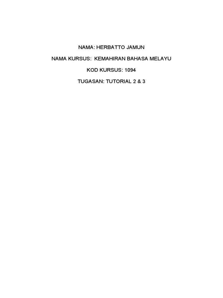 Tugasan BMMB 1094 2 & 3 | PDF