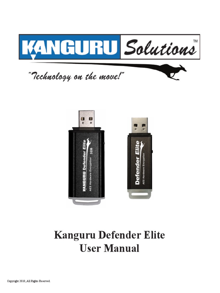 Kanguru Defender Elite User Manual | Download Free PDF | Usb Flash Drive | Icon (Computing)
