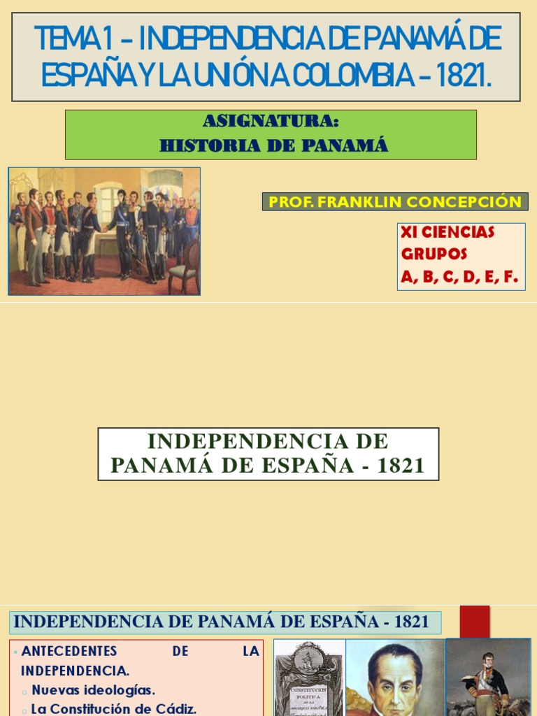 Independencia de Panamá 1821 | PDF | Panamá | Imperio español
