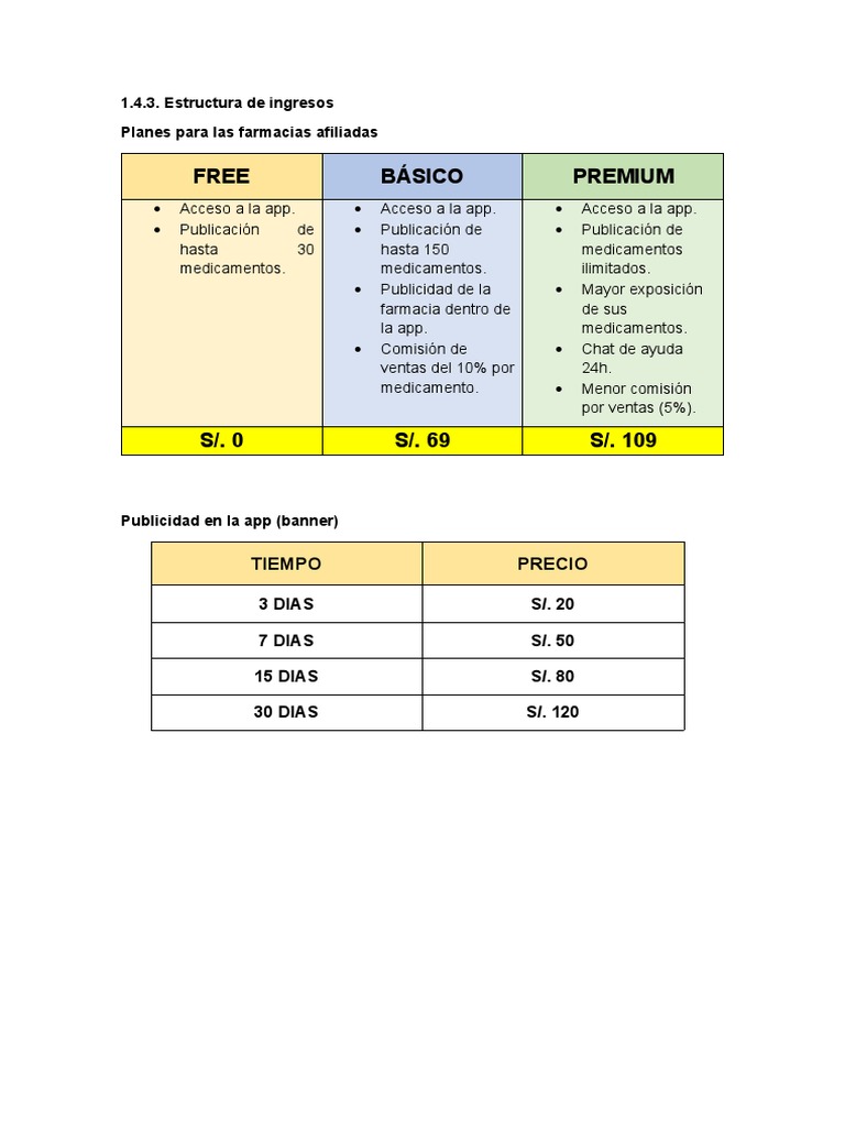 Estructura de Ingresos | PDF