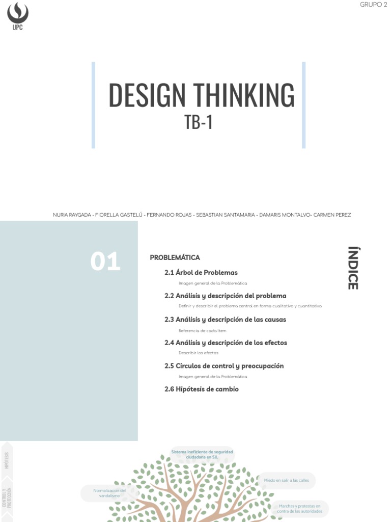 Grupo 2 - Design Thinking - TB1 | PDF | Crímenes | Crimen y violencia