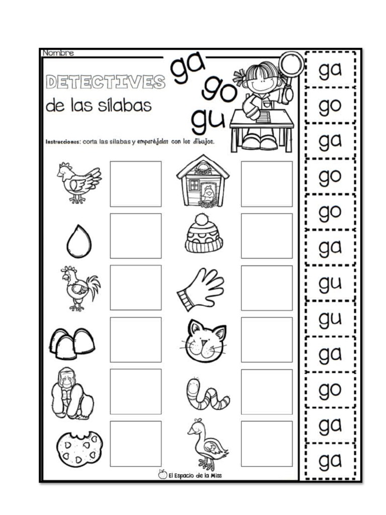 Detective de Las Silabas (Ga Go Gu) | PDF