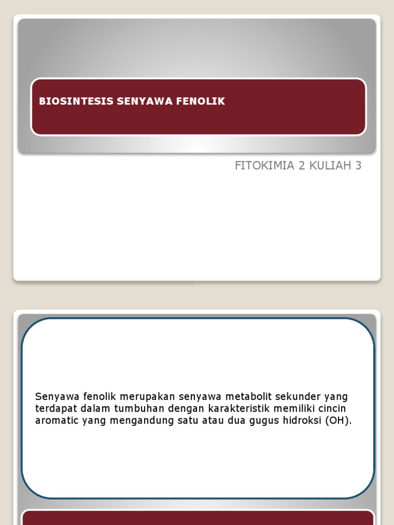 Biosintesis dan Karakteristik Senyawa Fenolik | PDF | Sains & Matematika