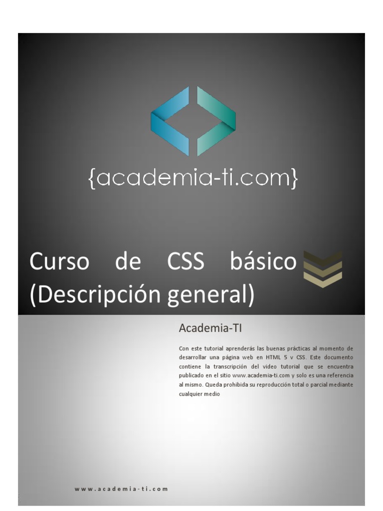 Docu CSS | PDF | HTML | Hipertexto