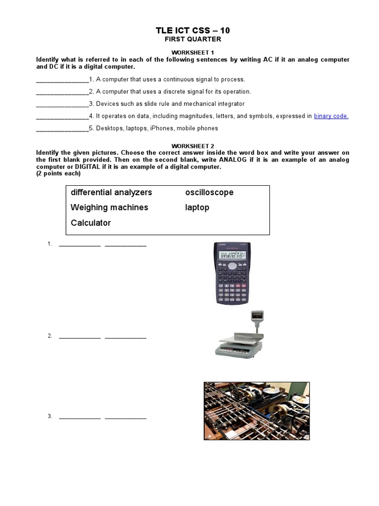 Tle Ict CSS G10 Performance Task 1ST Quarter | PDF | Computing | Electrical Engineering