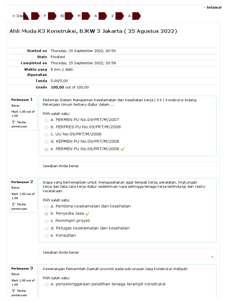 K3 Konstruksi, Audit Internal SMK3 | PDF