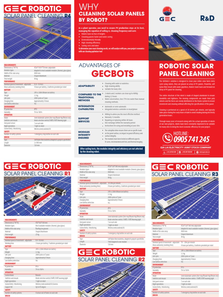 Brochure GecBot | PDF | Photovoltaic System | Solar Panel