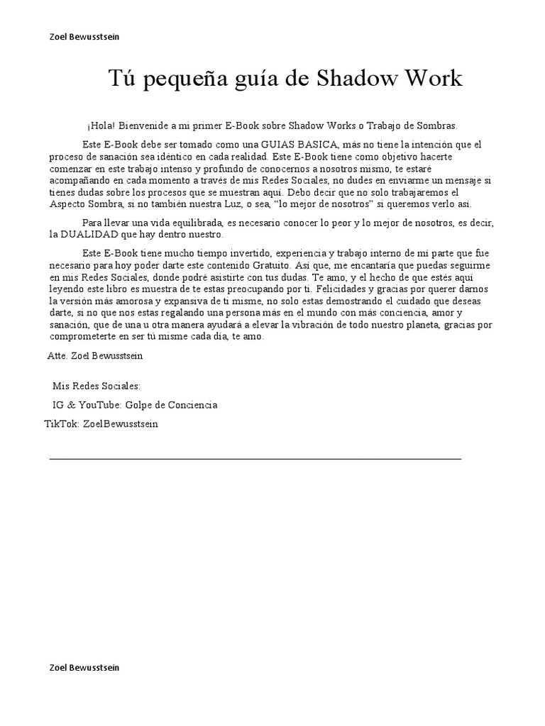 Tu Pequeña Guía de Shadow Work | PDF | Mente | Amor