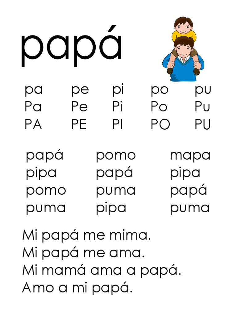 Familia Silabica de Pa | PDF