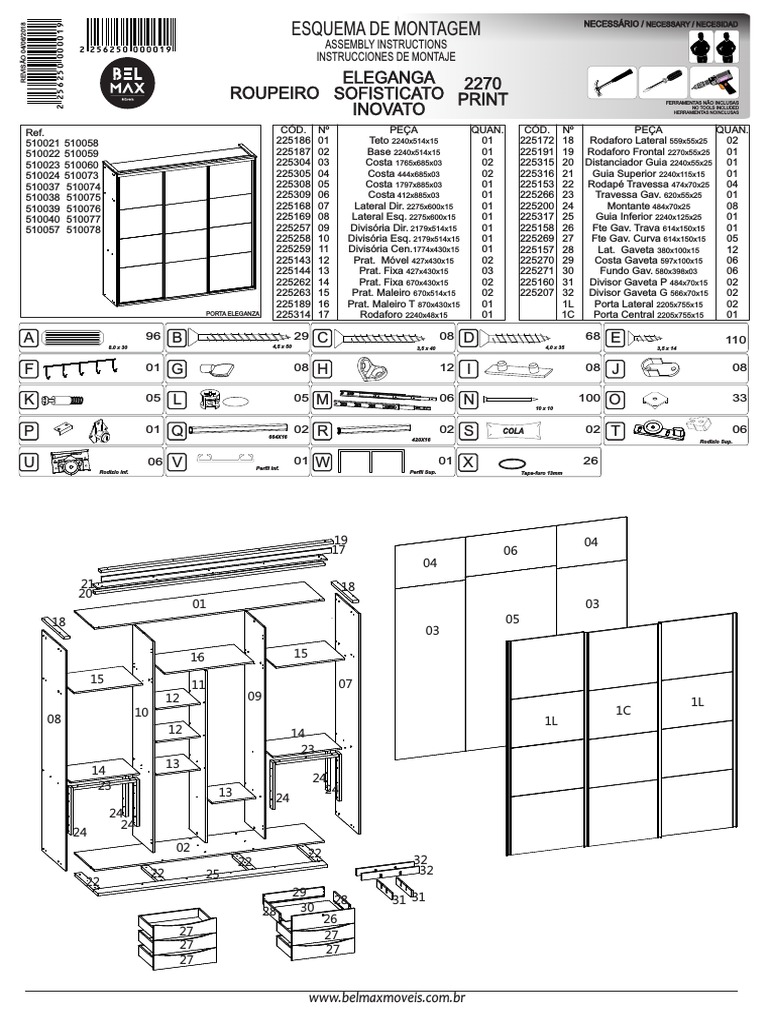 Manual Guarda-Roupa | PDF
