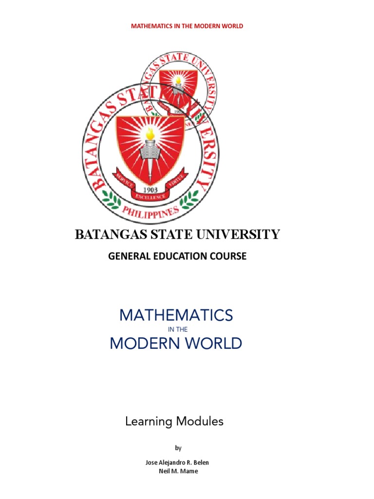 Mathematics in the Modern World Modules | PDF | Pattern | Mathematics