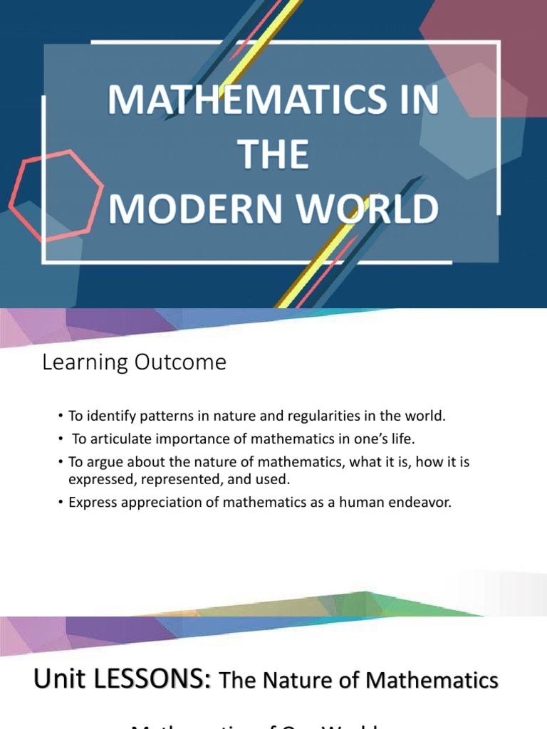 The Nature of Mathematics | PDF | Pattern | Symmetry