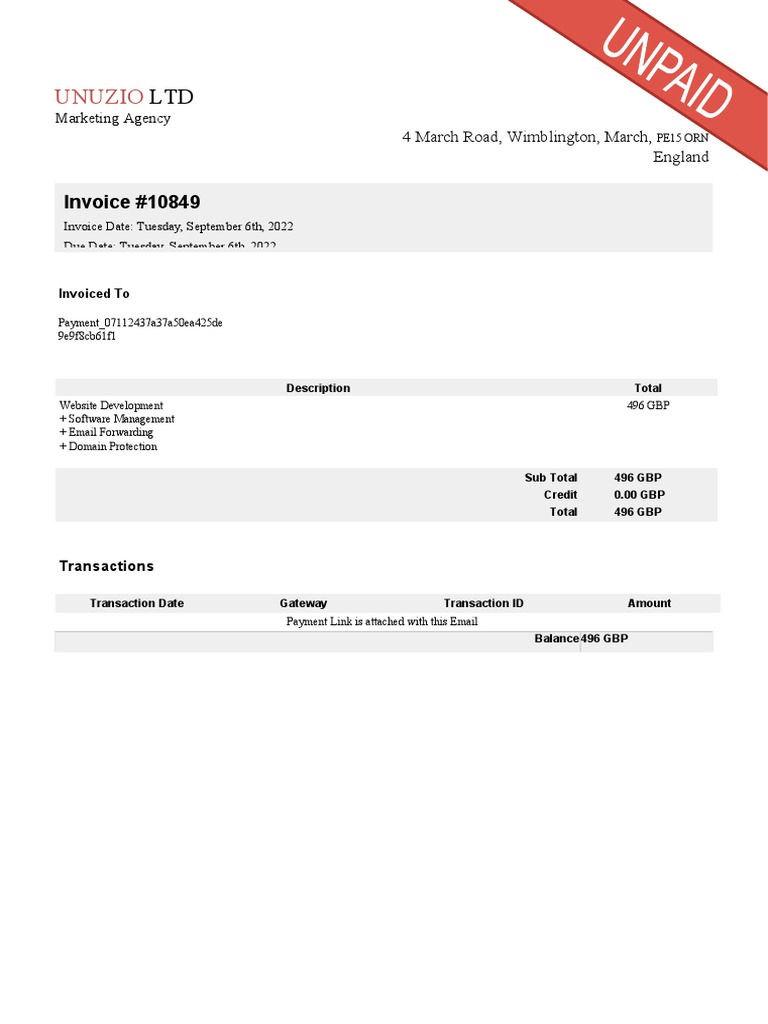 Invoice 6th Sep | PDF