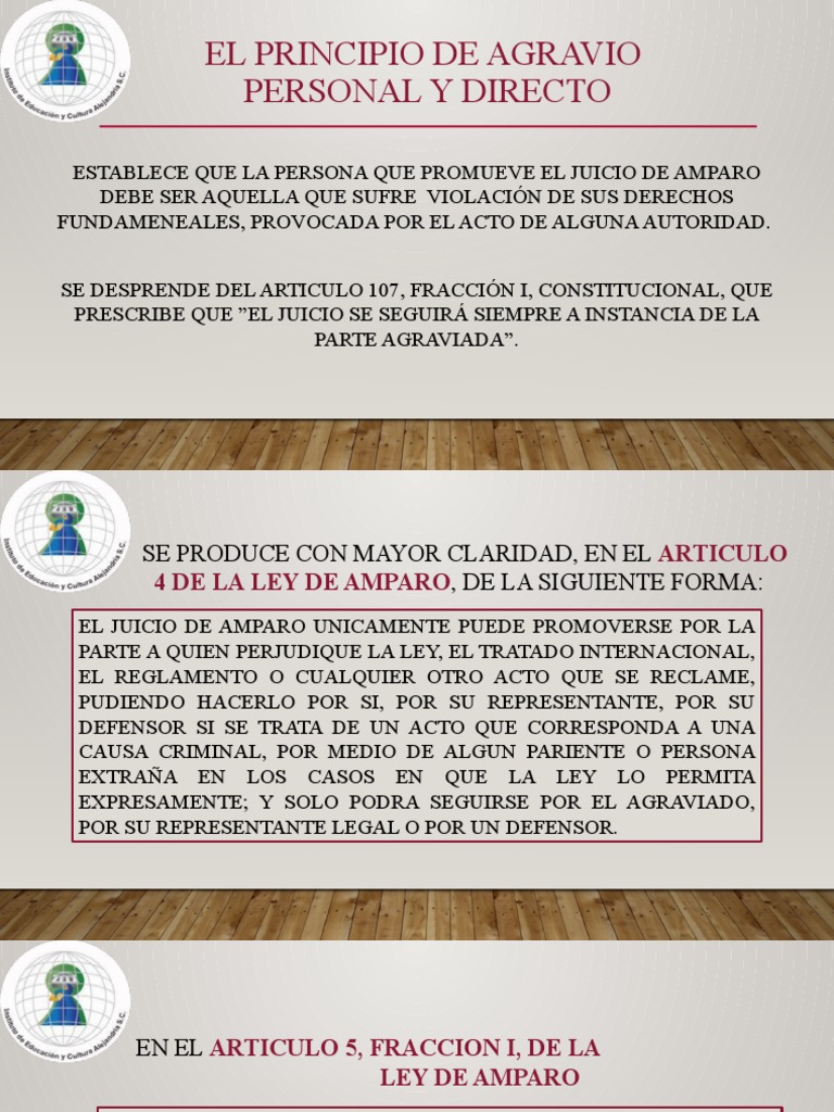 Principio de Agravio Personal y Directo | PDF