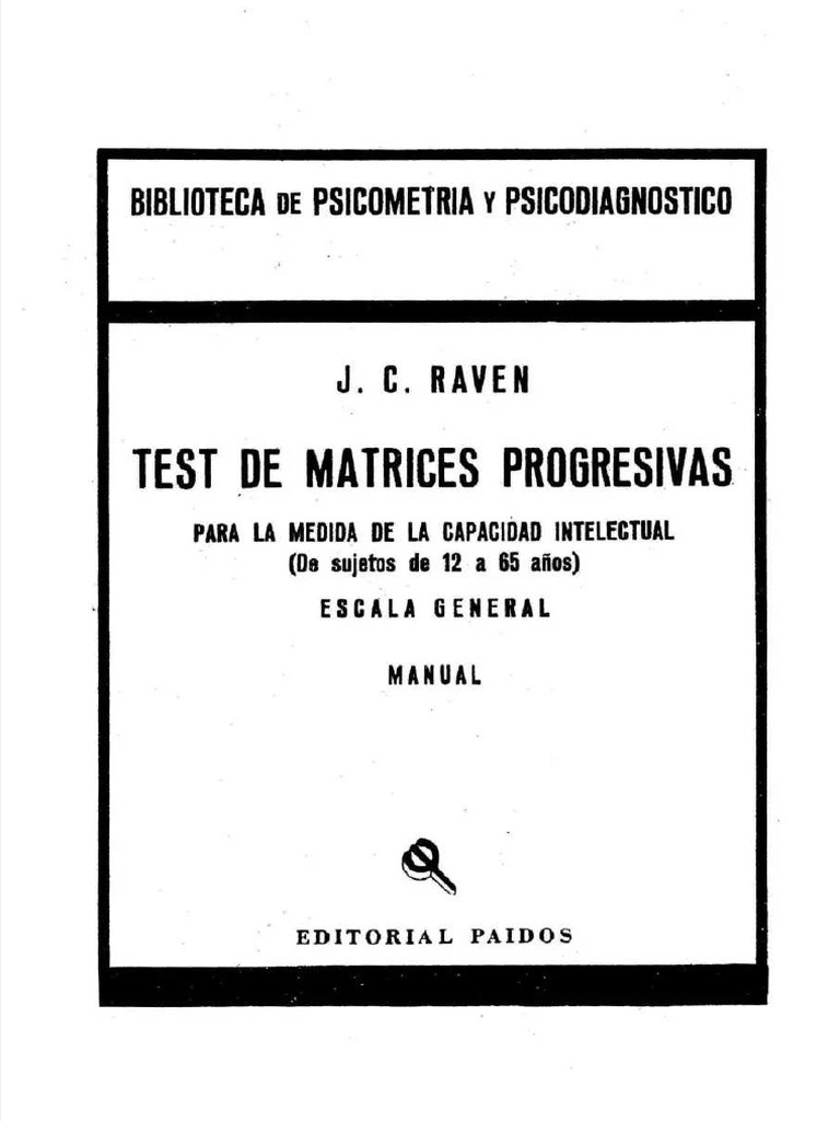 PDF Raven Adultos Manual Escala General PDF - Compress | PDF