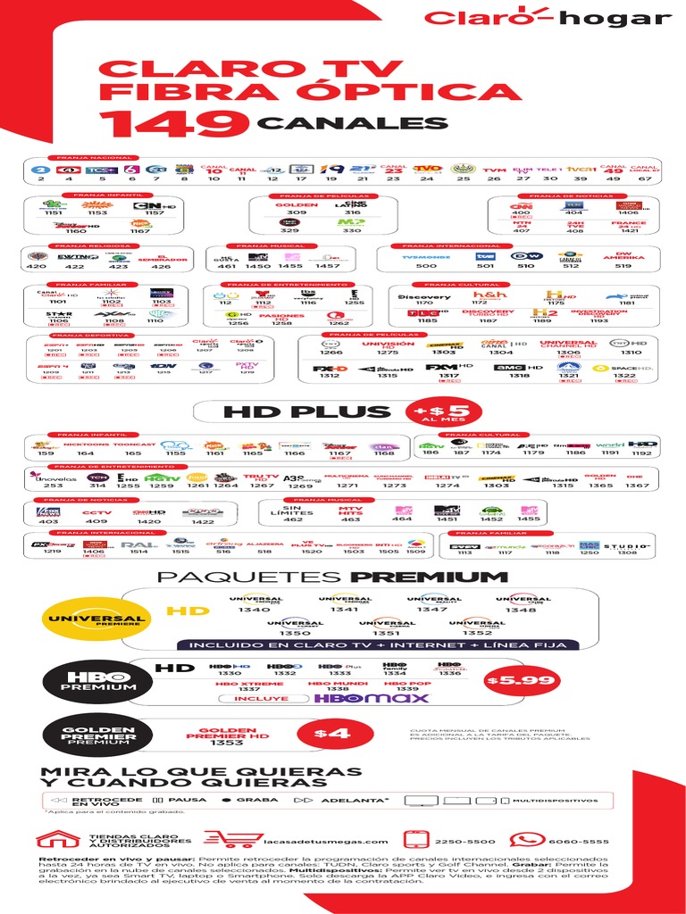 Canales IPTV | PDF | Electrónica de consumo | Tecnología de información ...