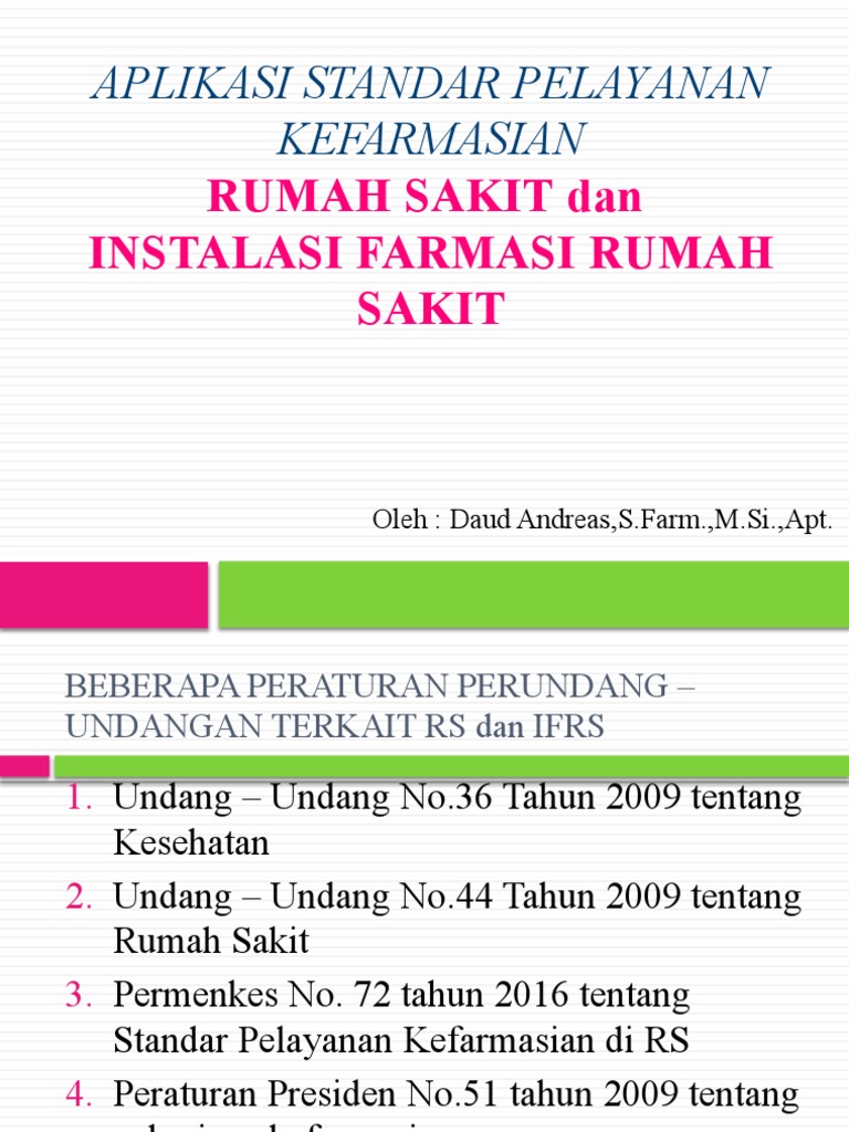 RS Dan Instalasi Farmasi | PDF