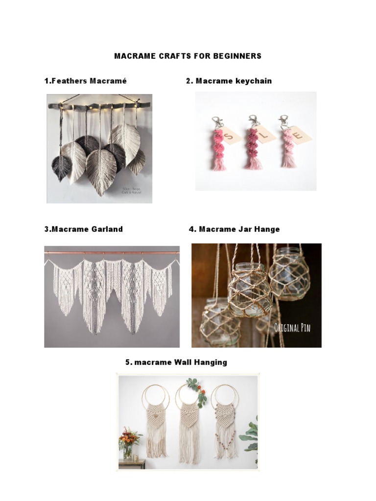 25 Easy Macrame Projects for Beginners | PDF | Home & Garden