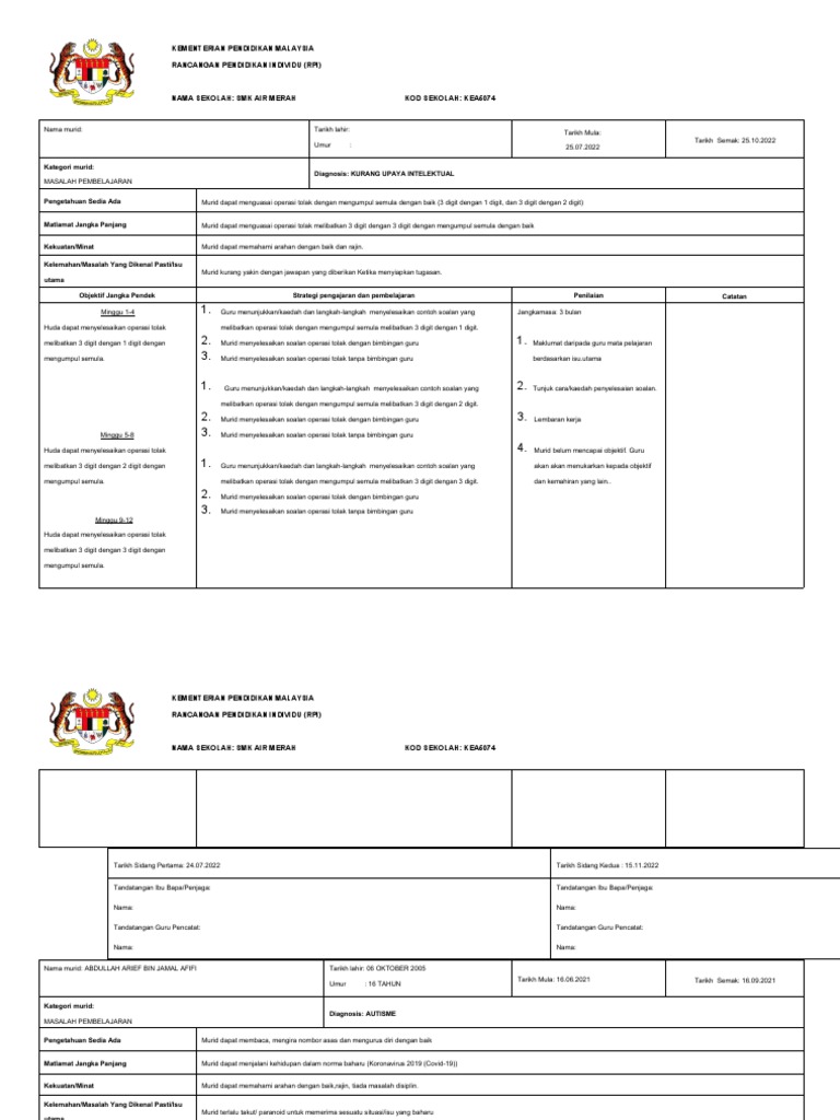 Contoh Penulisan Rpi 2022 | PDF