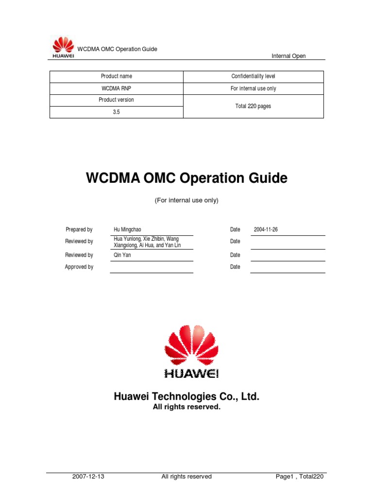 Huawei Omc Operation Wcdma | PDF | Sql | Command Line Interface