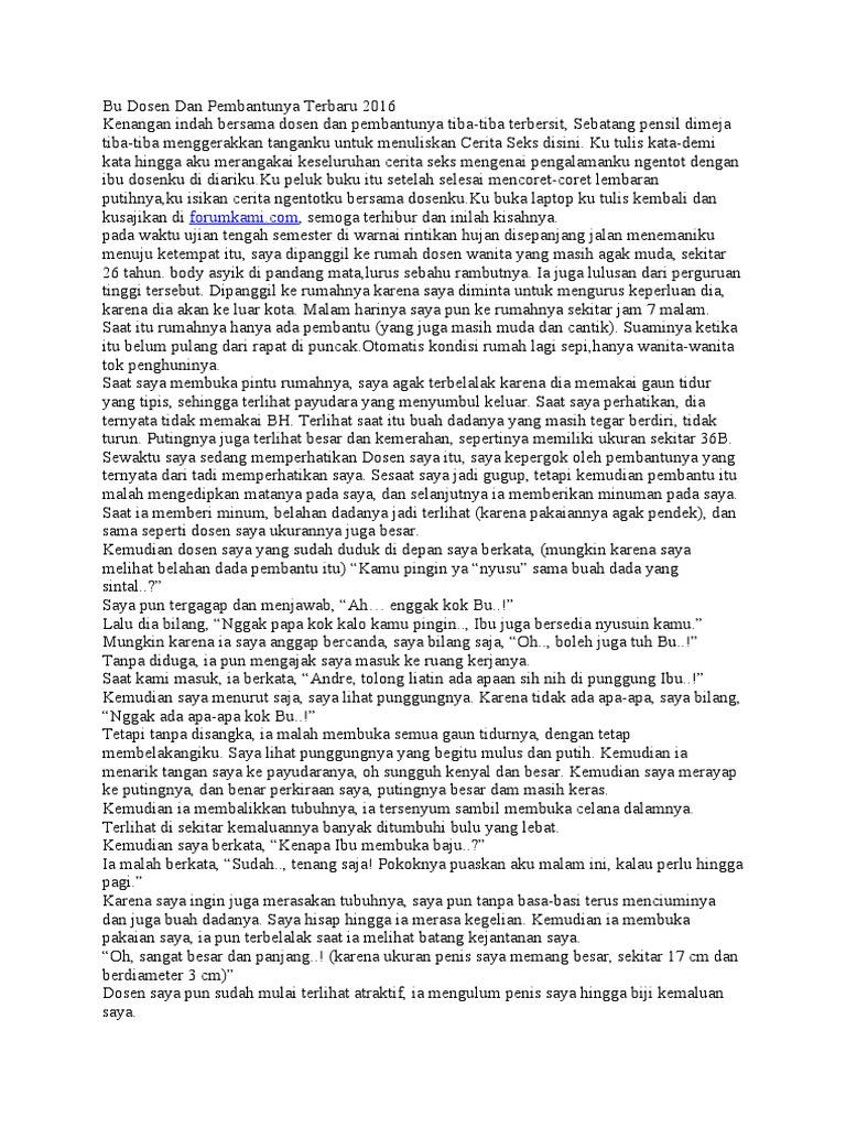 Bu Dosen Dan Pembantunya Terbaru 2016 | PDF