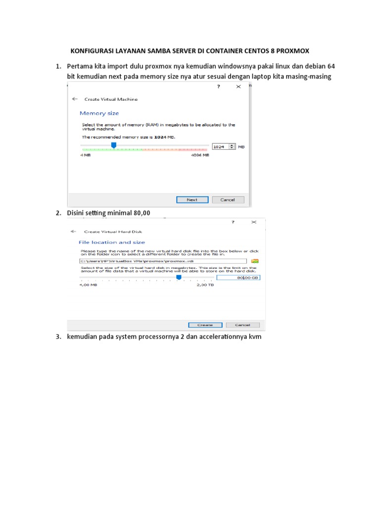 Konfigurasi Layanan Samba Server Di Container Centos 8 Proxmox | PDF