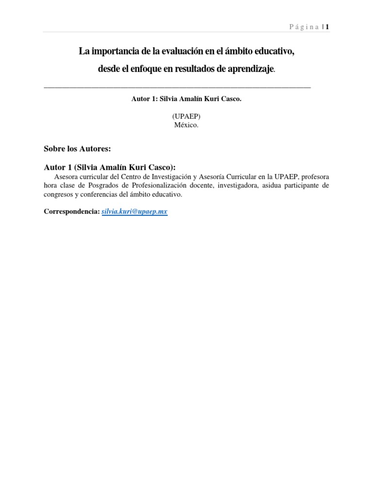 La Importancia de La Evaluacion | PDF | Evaluación | Aprendizaje