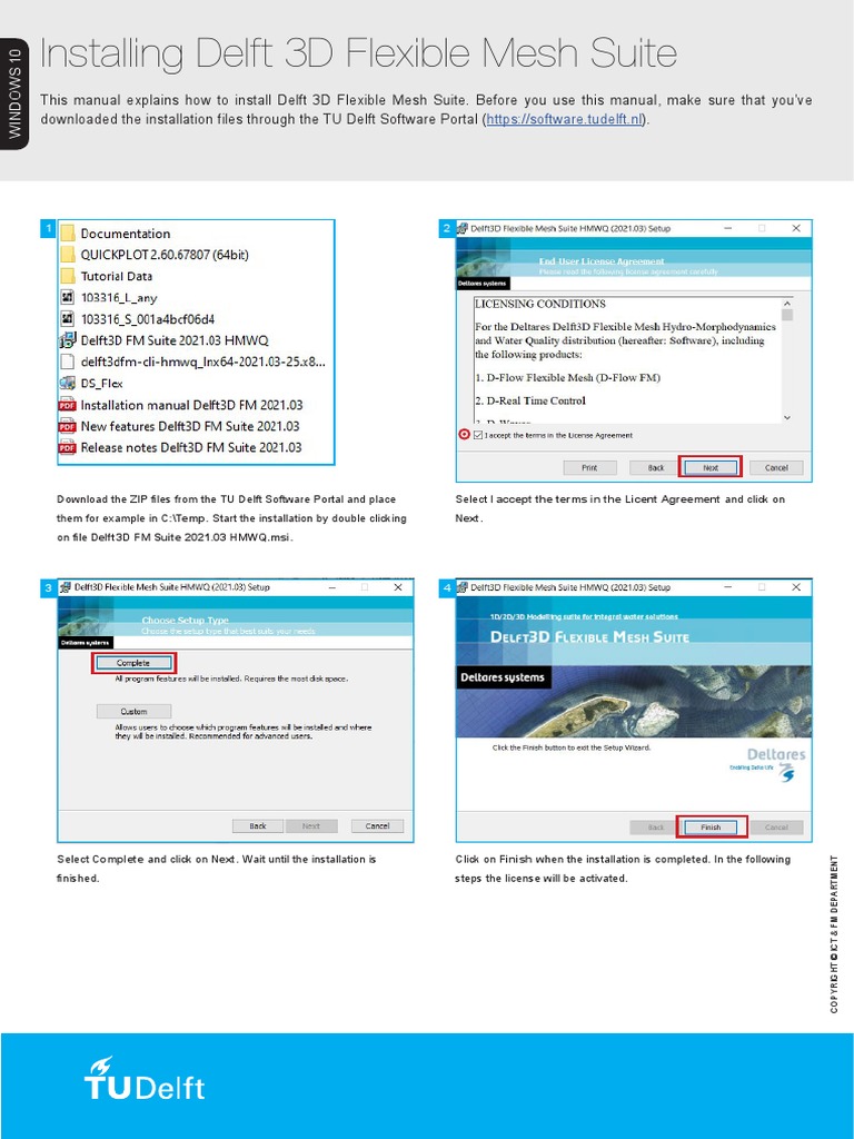 Manual Installing Delft3D FlexibleMeshSuite | PDF