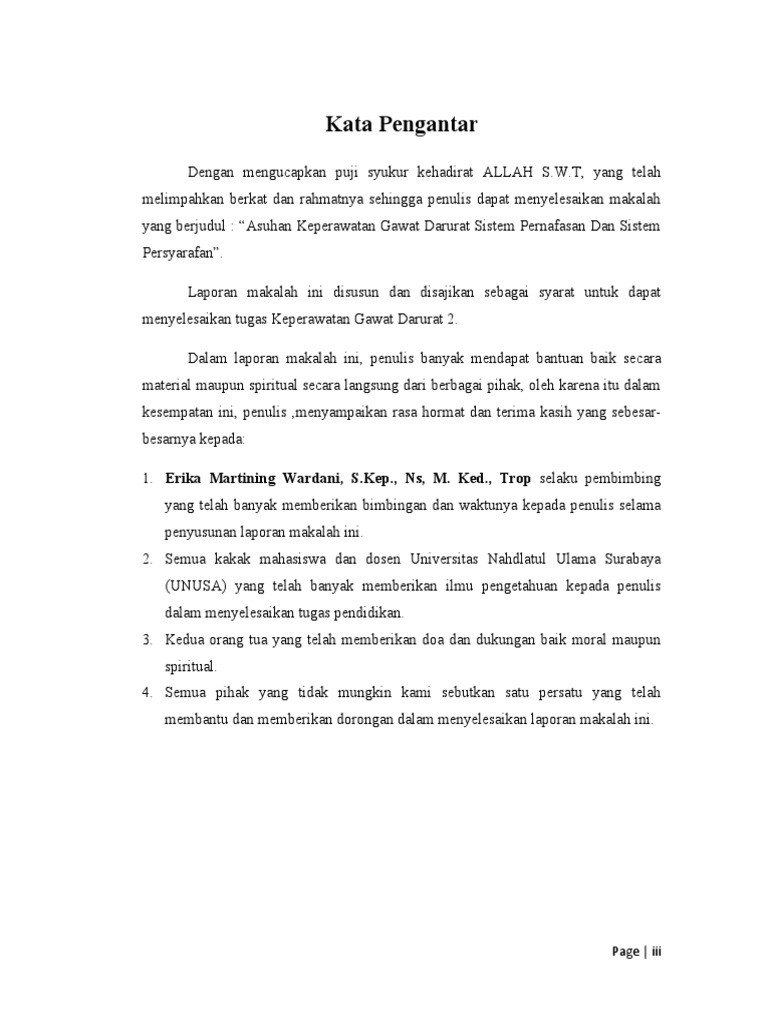 Kata Pengantar, Daftar Isi Gadar | PDF