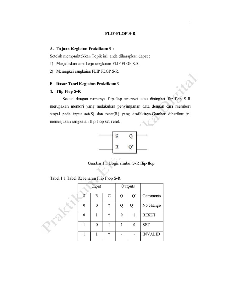 9 SR Flip Flop | PDF