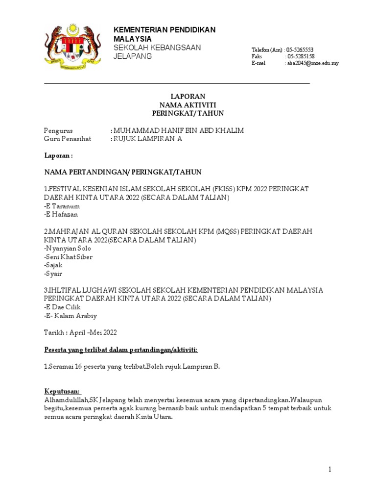 Laporan MQSS 2022 | PDF