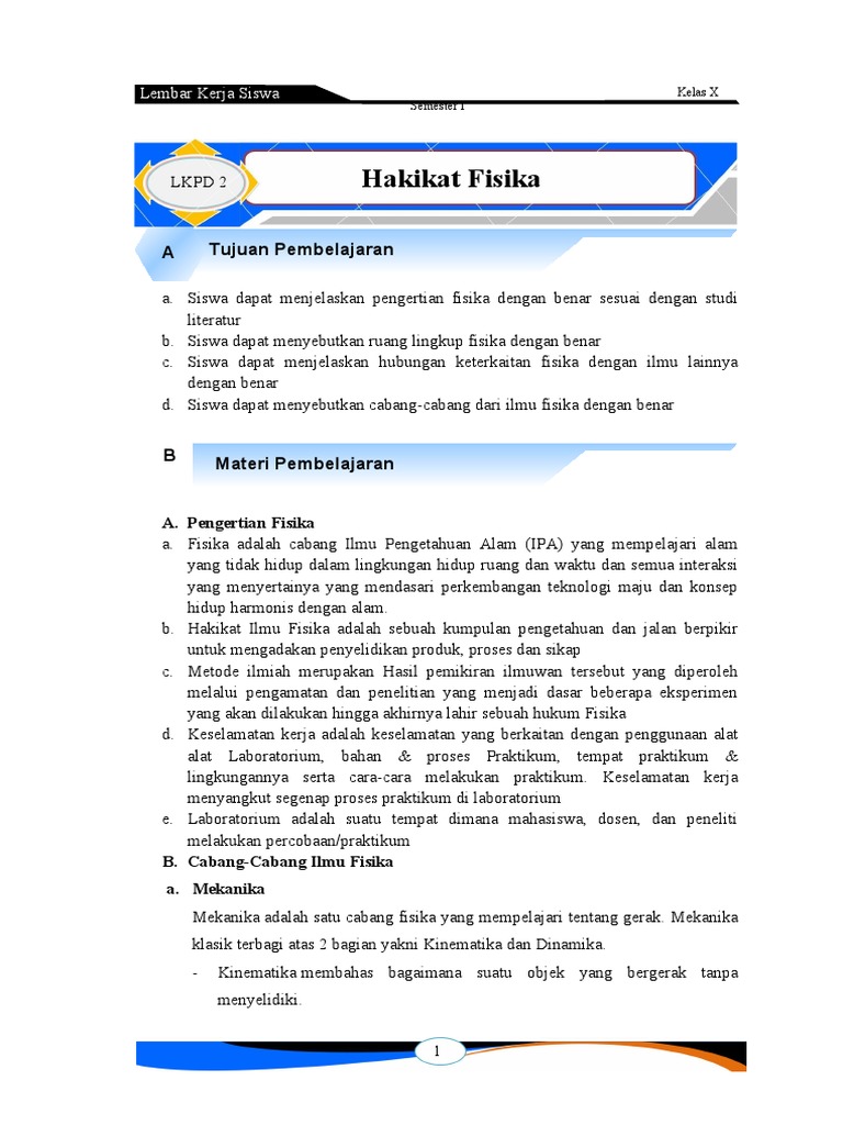 LKPD 1 Hakikat | PDF