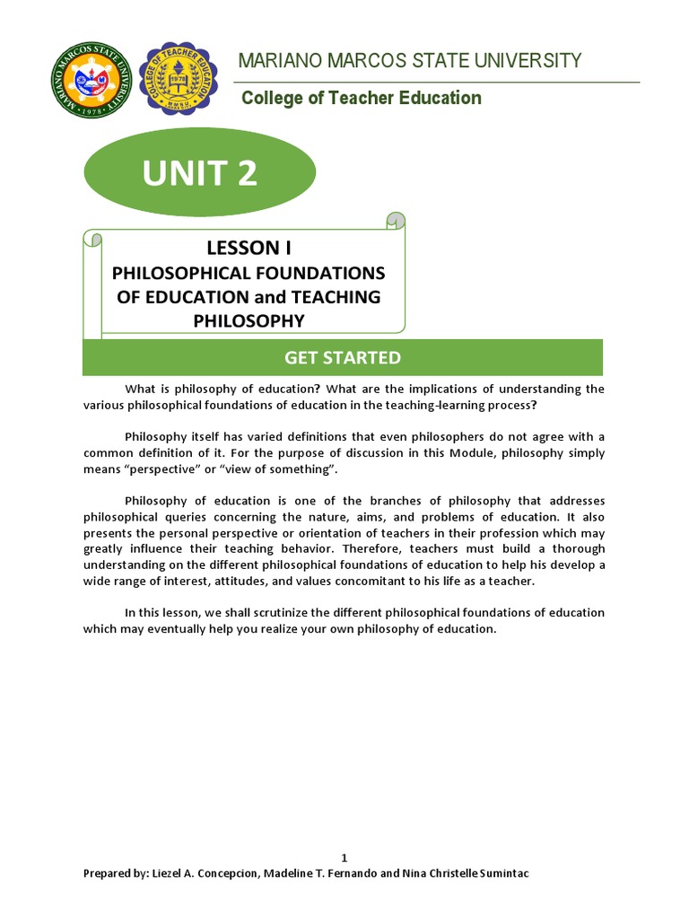 Module 2 | PDF | Philosophy Of Education | Teaching Method