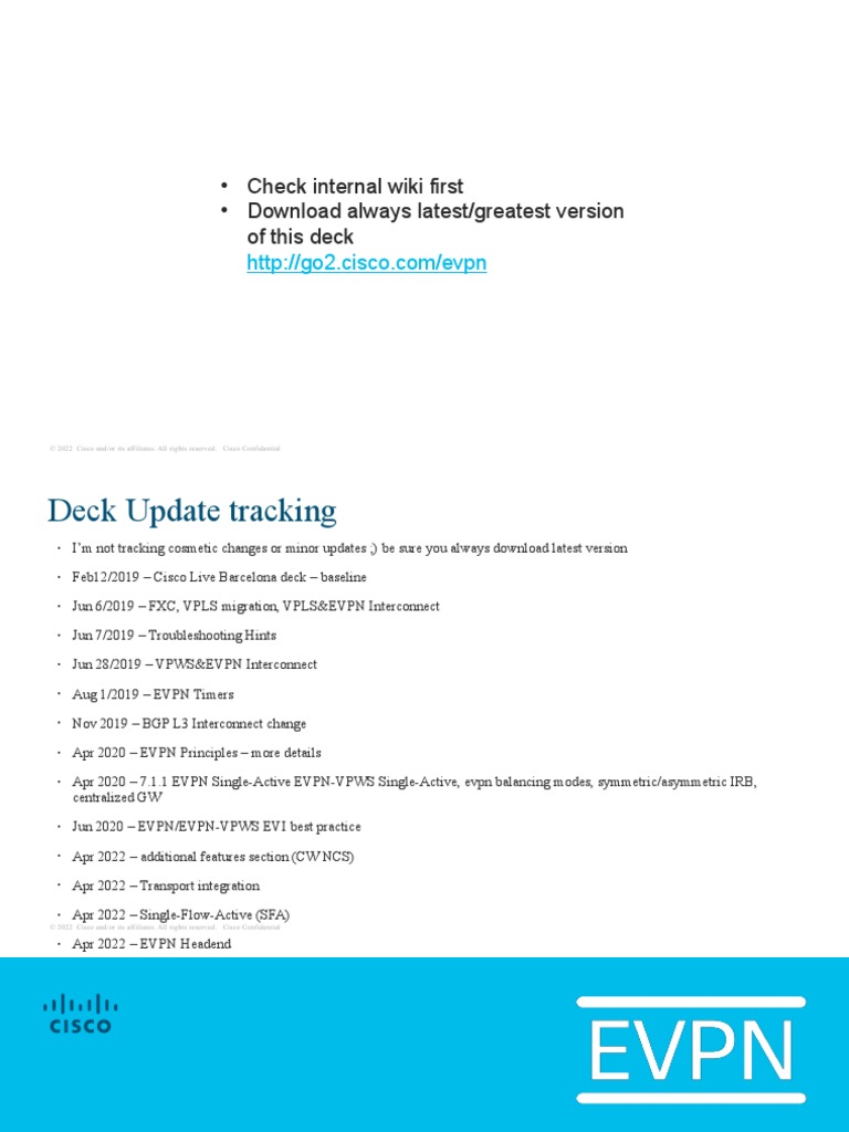 IOS-XR EVPN Deep Dive v3 | PDF | Networking | Multiprotocol Label Switching