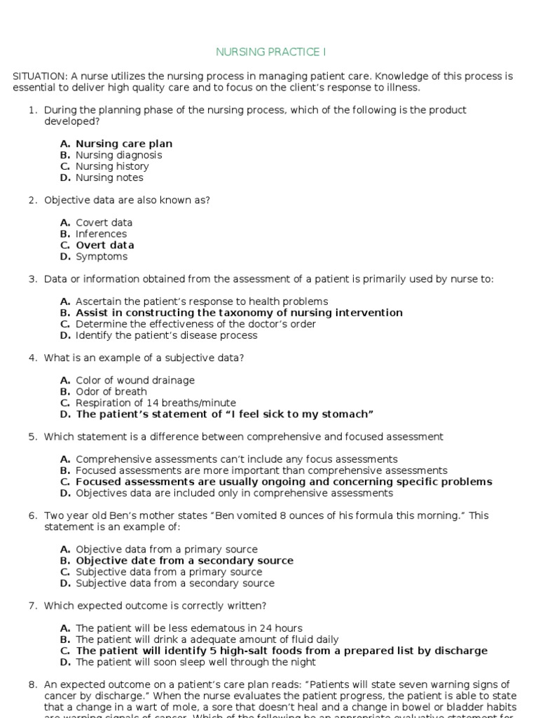 Nursing Process and Patient Care Essentials | PDF | Nursing | Patient