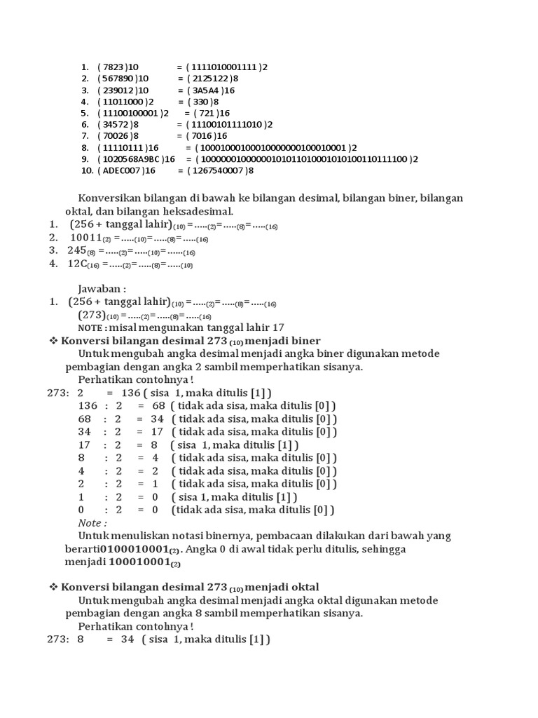 Latihan Bilangan | PDF