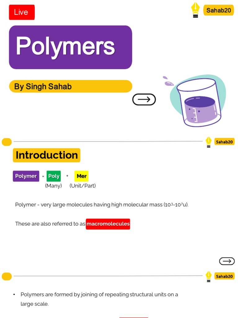 Polymers Notes | PDF | Polymers | Polymerization