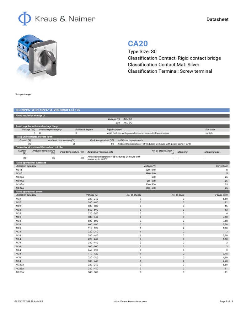 Ca20 en | PDF | Switch | Wire