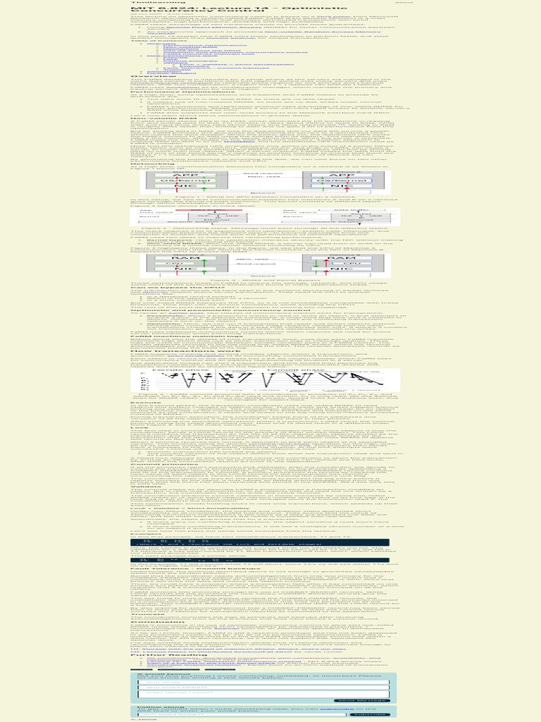 Mit 6 824 Lecture 14 Optimistic Concurrency Control Download Free Pdf Database