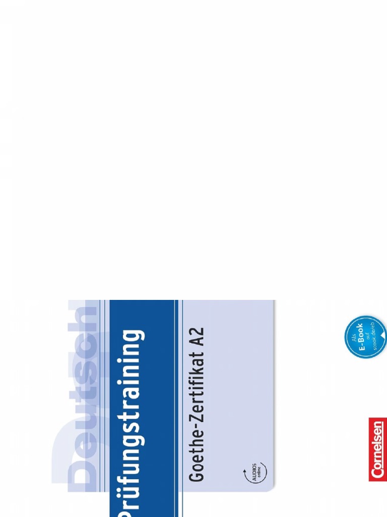 Prufungstraining Goethe Zertifikat A2 Pdf