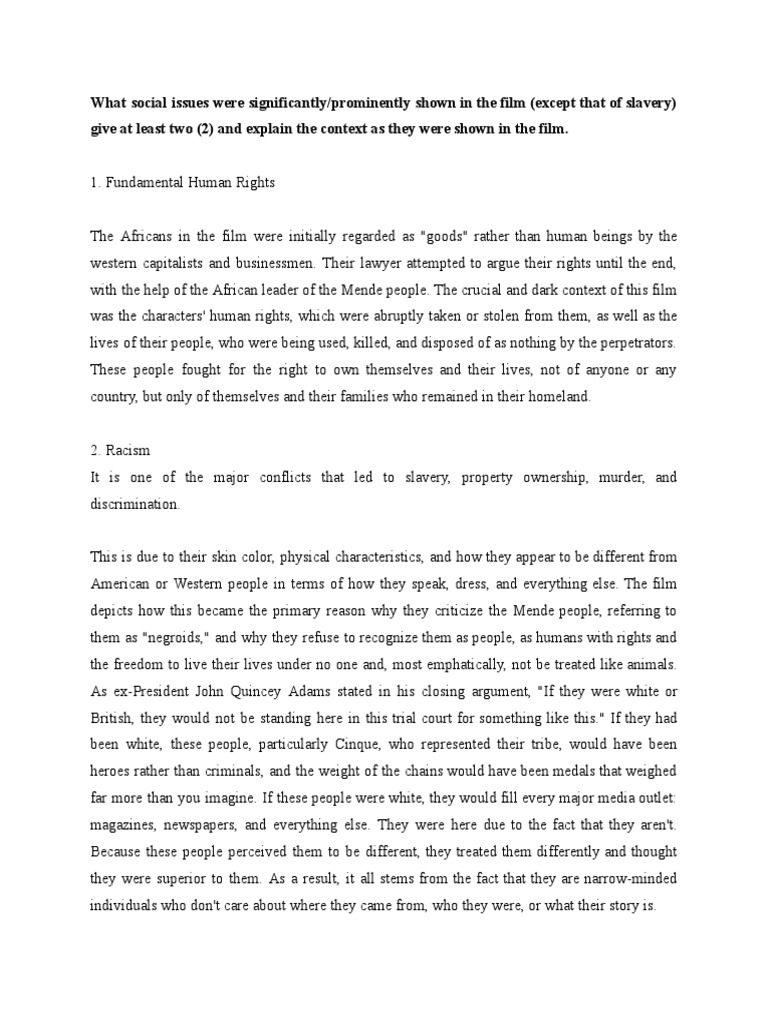 Social Issues in Film: Human Rights & Racism | PDF | Human Rights ...