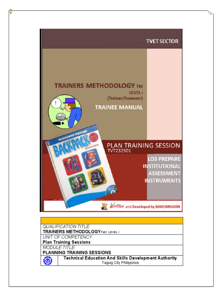 Preparing Institutional Assessment Instruments: A Guide on Evidence ...