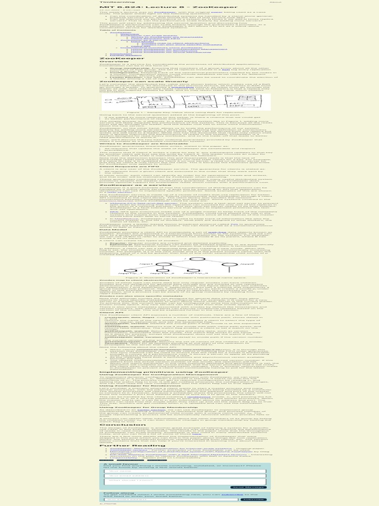 Distributed Systems with ZooKeeper | PDF | Replication (Computing ...