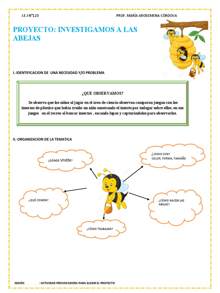 Proyecto Abejas 123 | PDF | Método de enseñanza | Aprendizaje