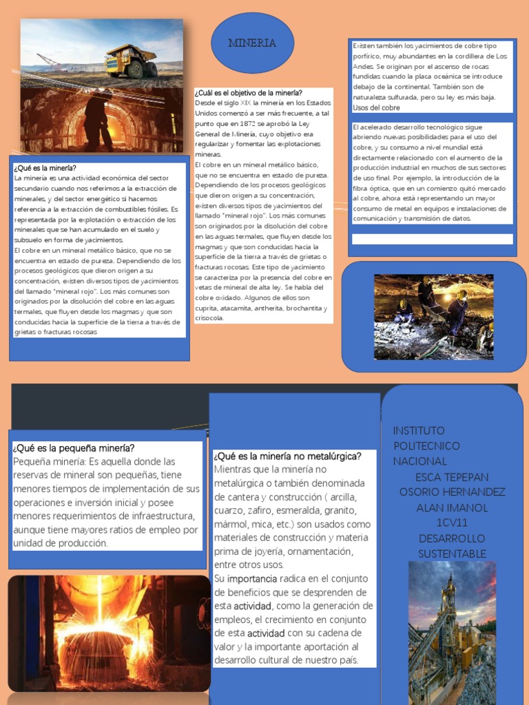 Triptico MINERIA | PDF | Minería | Cobre
