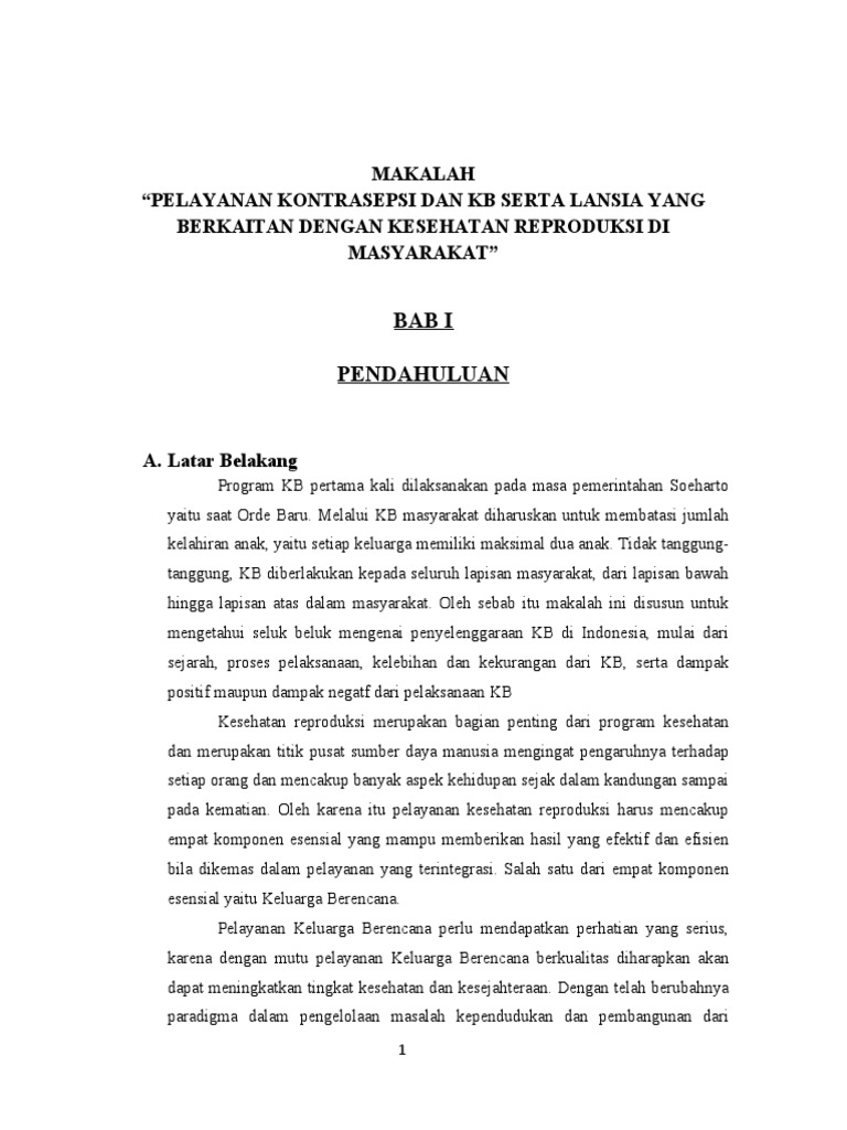 Pelayanan KB dan Kesehatan Lansia di Masyarakat | PDF | Ilmu Sosial ...