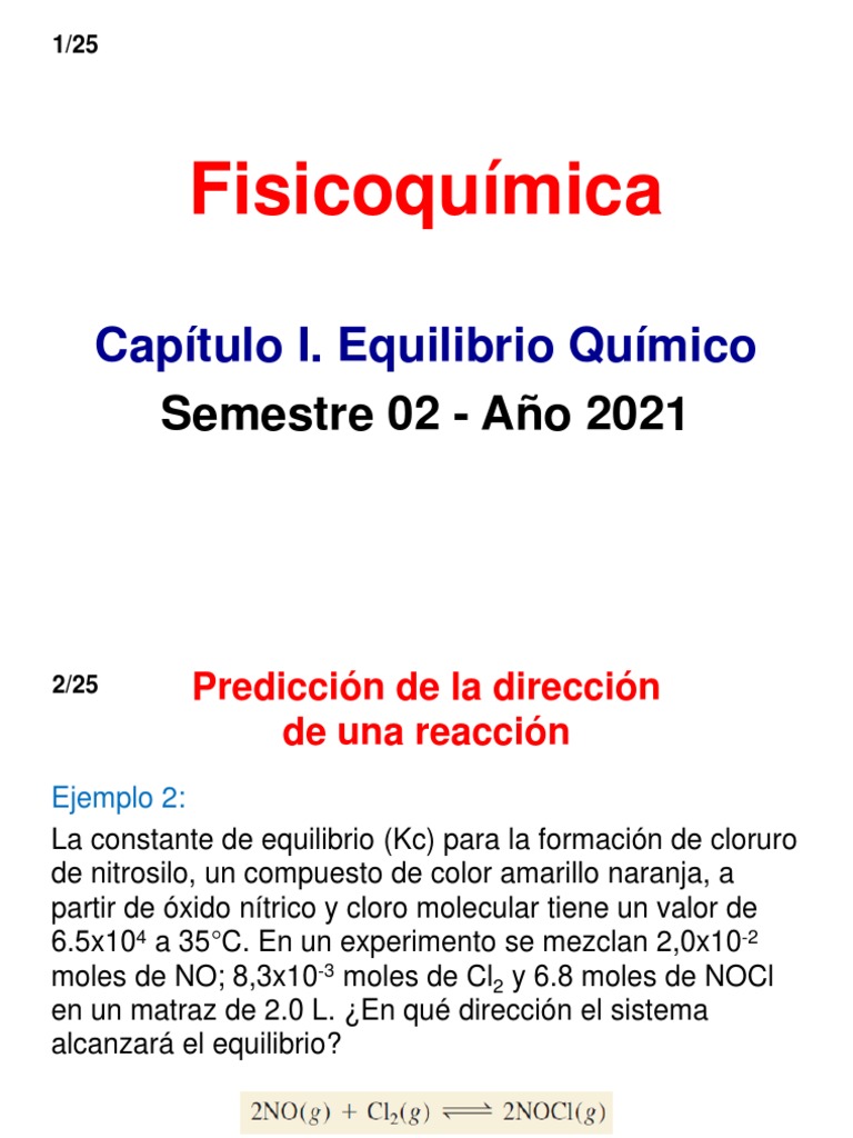 FQ Equilibrio2 | PDF | Equilibrio químico | Concentración