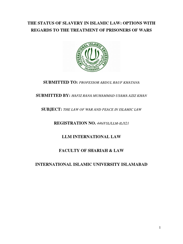 The Law of War and Peace in Islam | PDF | Prisoner Of War | Muhammad