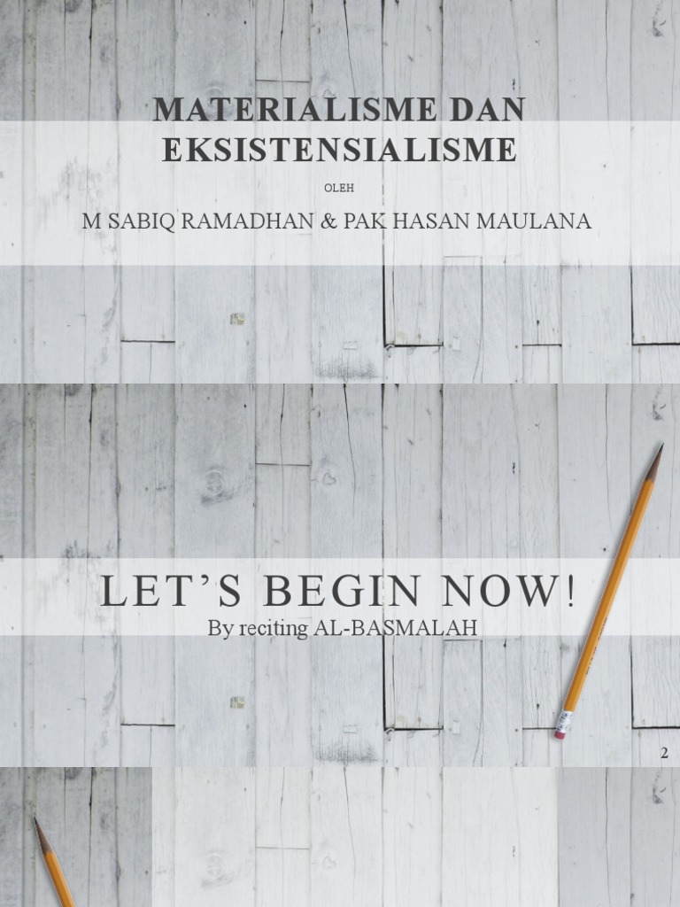 Materialisme Dan Eksistensialisme | PDF