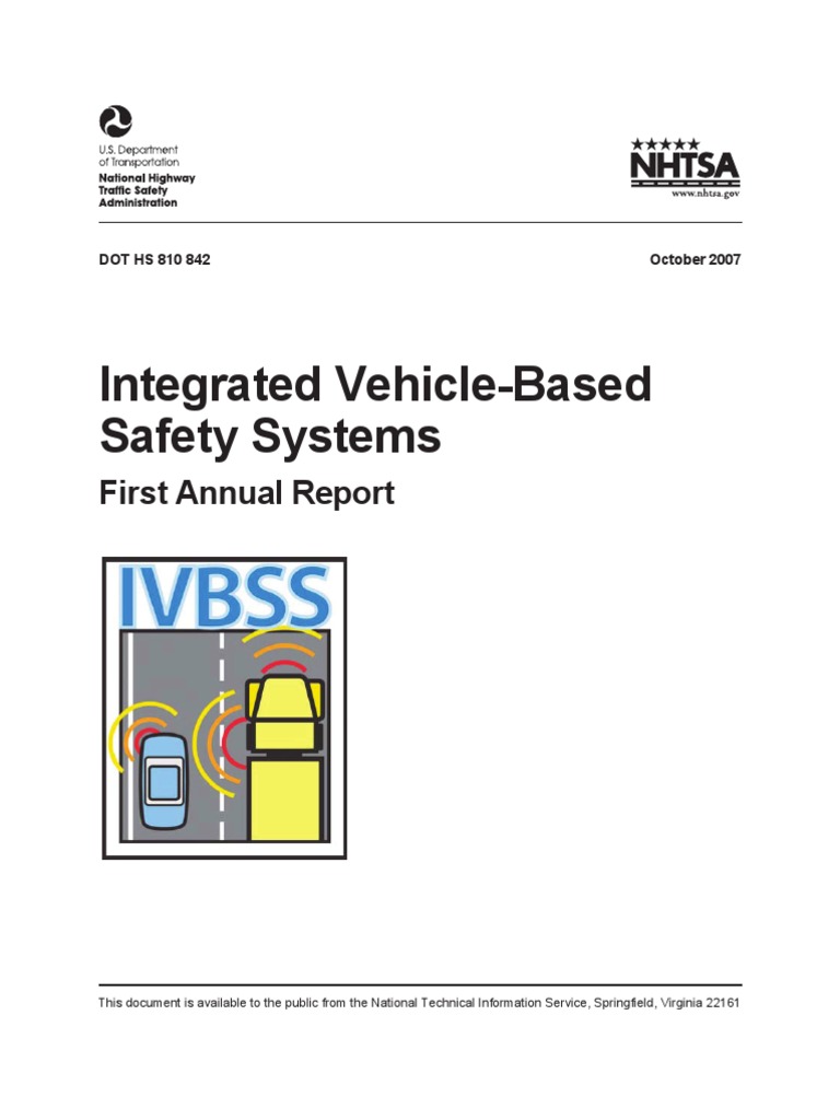 Integrated Vehicle-Based Safety Systems: First Annual Report | PDF ...